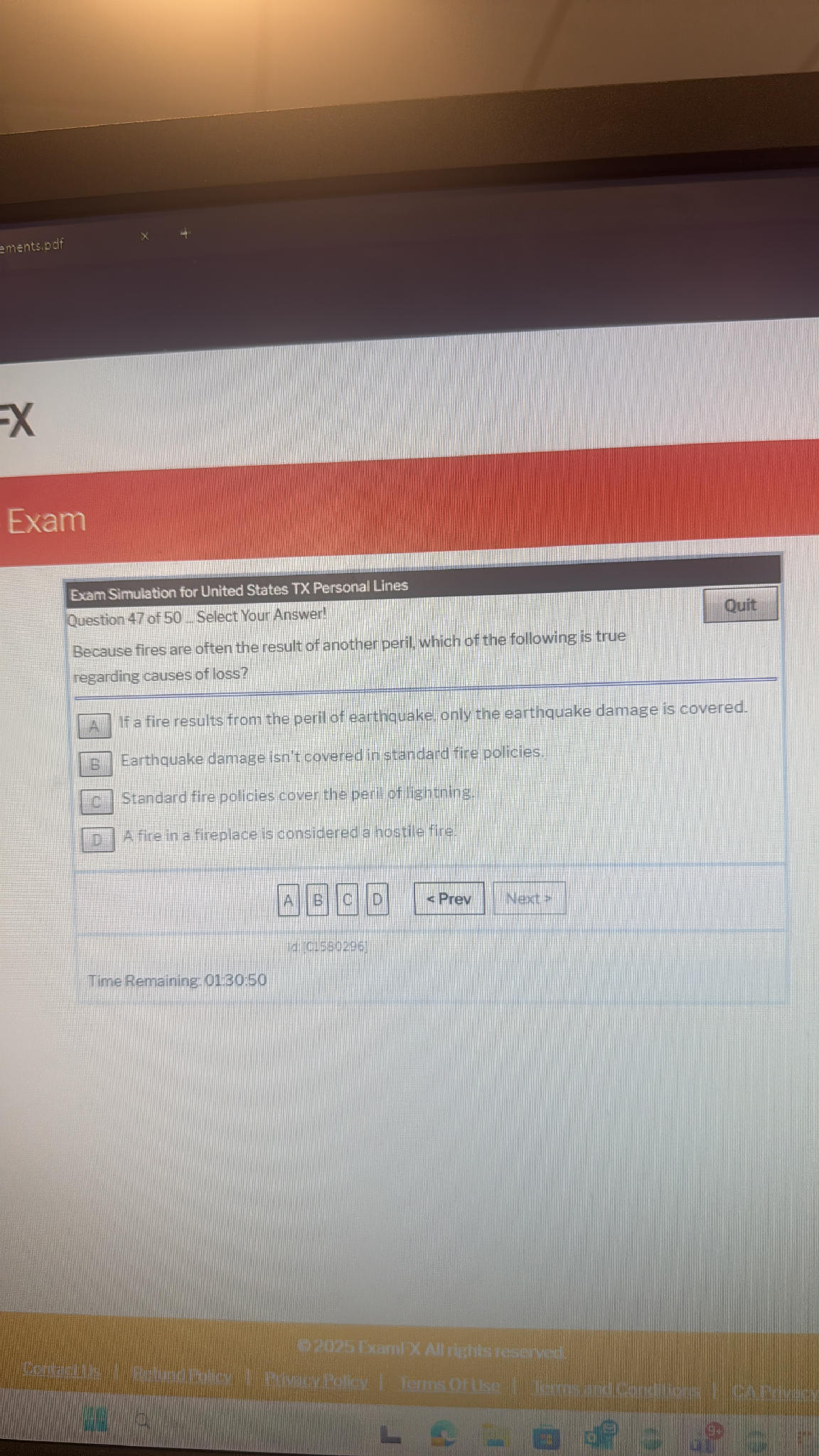 Question 47 Of 50 Select Your Answer Studyx