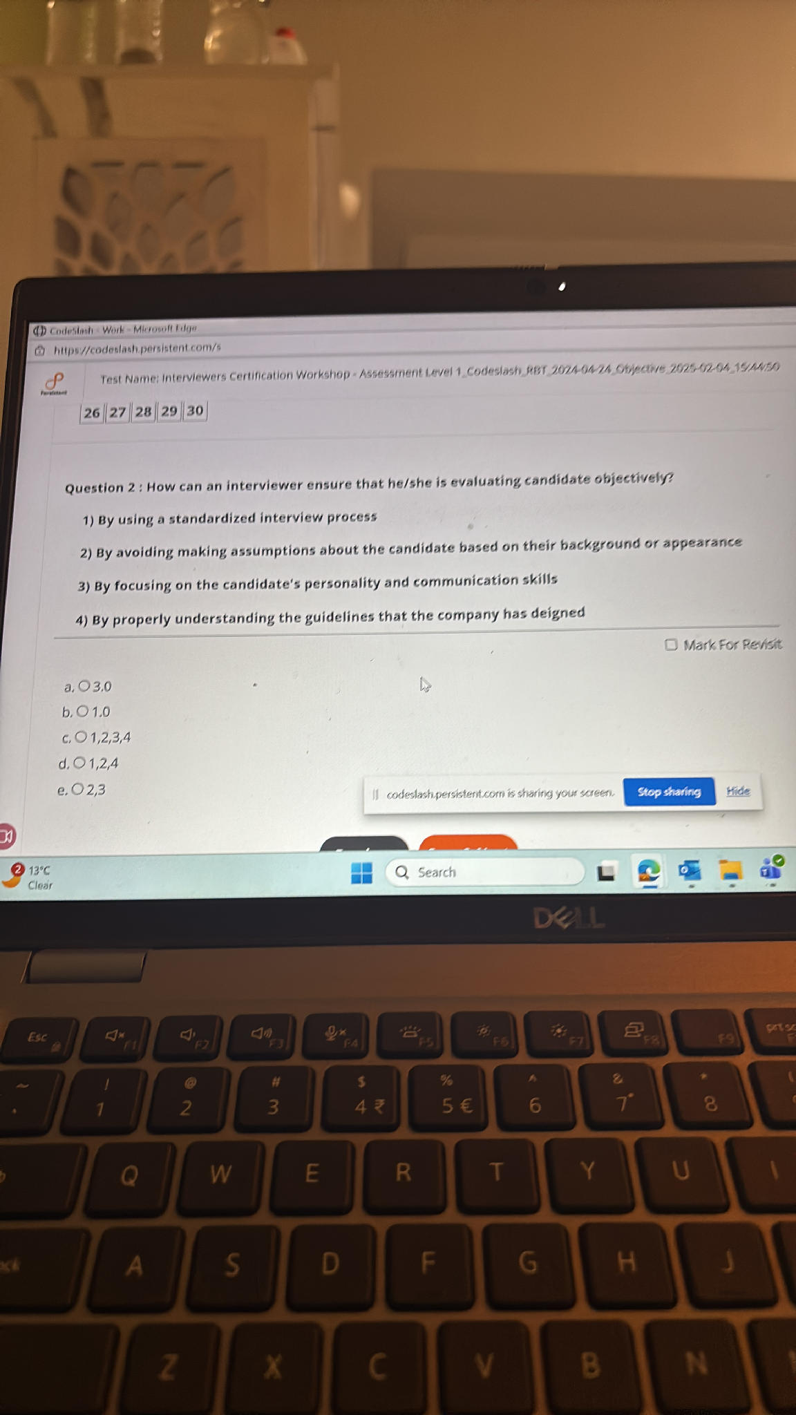 Question 2: How can an interviewer ensure | StudyX