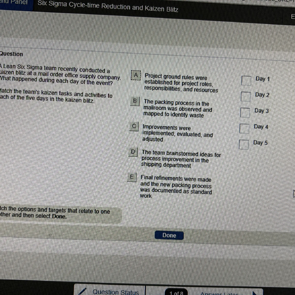 Six Sigma Cycle-time Reduction and Kaizen | StudyX