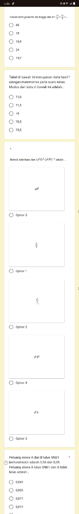Bentuk sederhana dari $(a^2b)^3 | StudyX