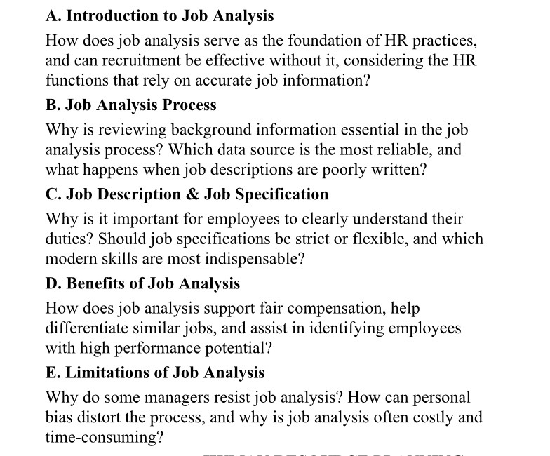 A. Introduction to Job Analysis How does | StudyX