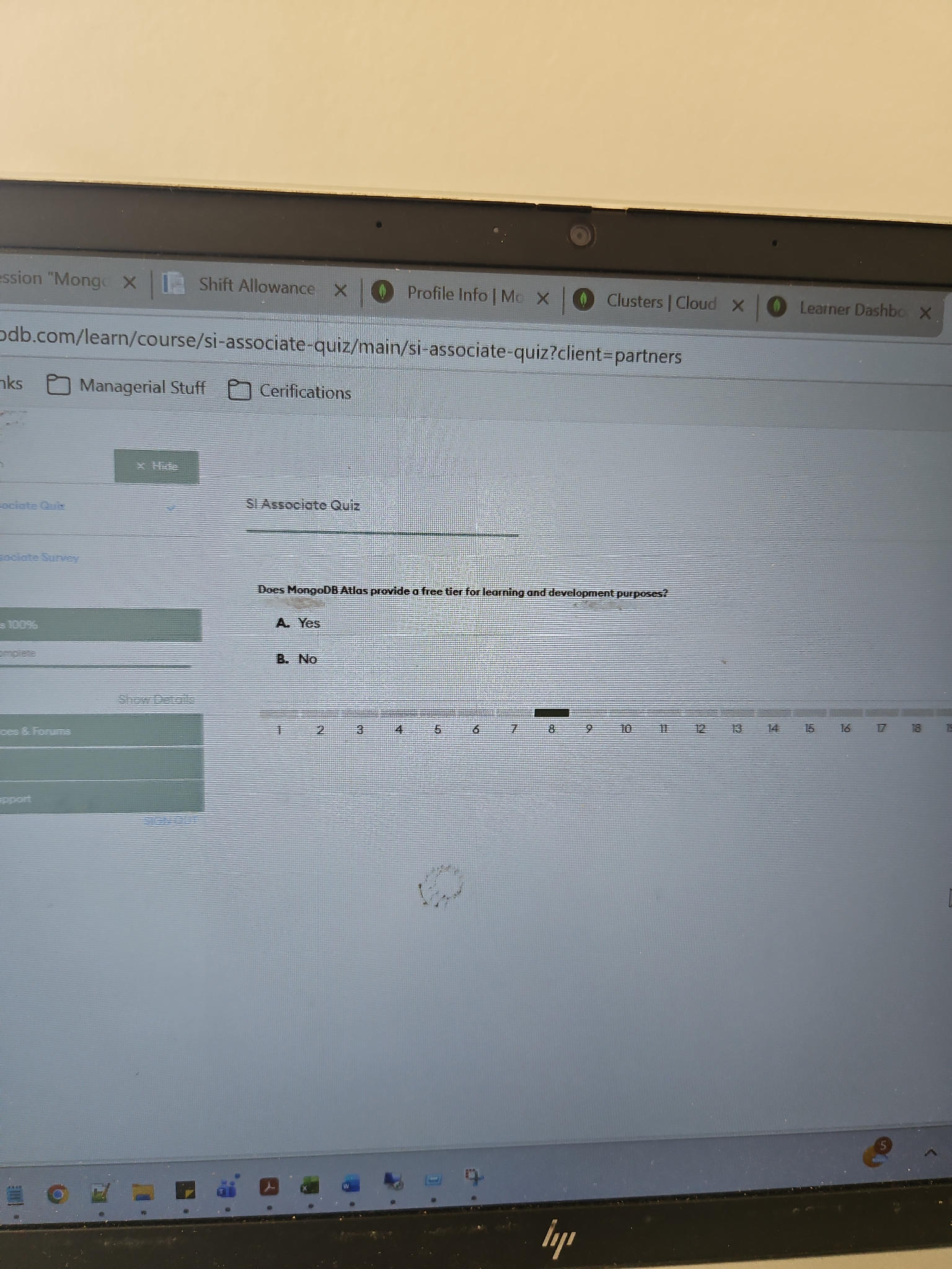 Does MongoDB Atlas provide a free tier for | StudyX