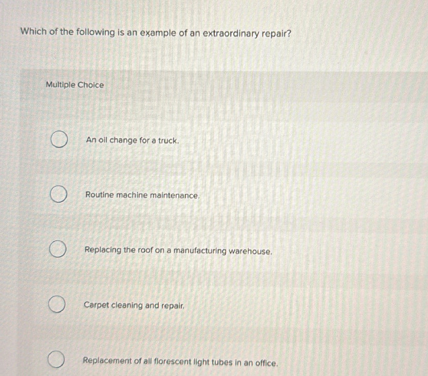 Which of the following is an example of an | StudyX