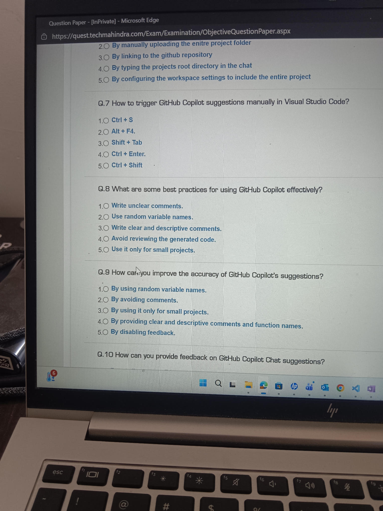 Q.7 How to trigger GitHub Copilot | StudyX