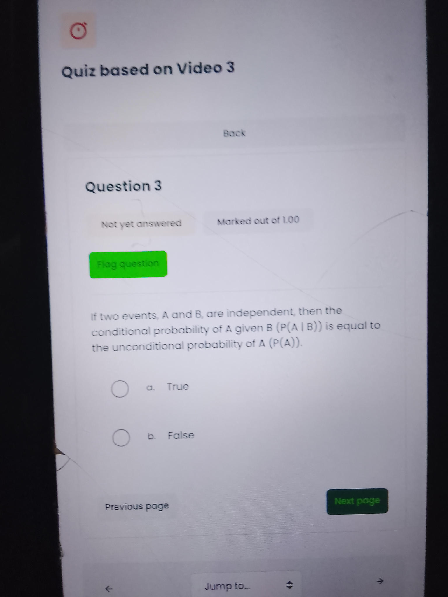 If two events, A and B, are independent, | StudyX