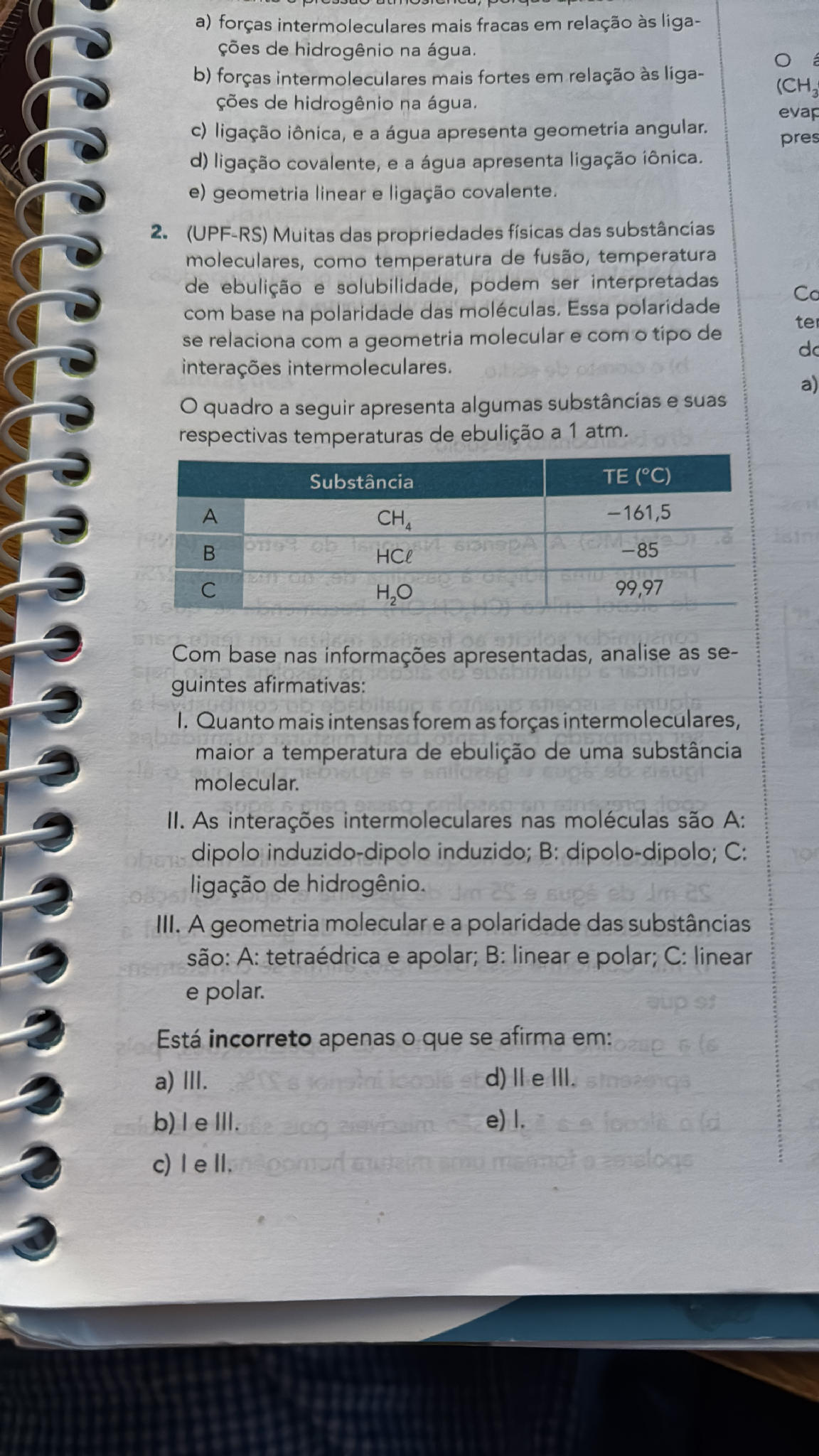 2. (UPF-RS) Muitas das propriedades físicas | StudyX