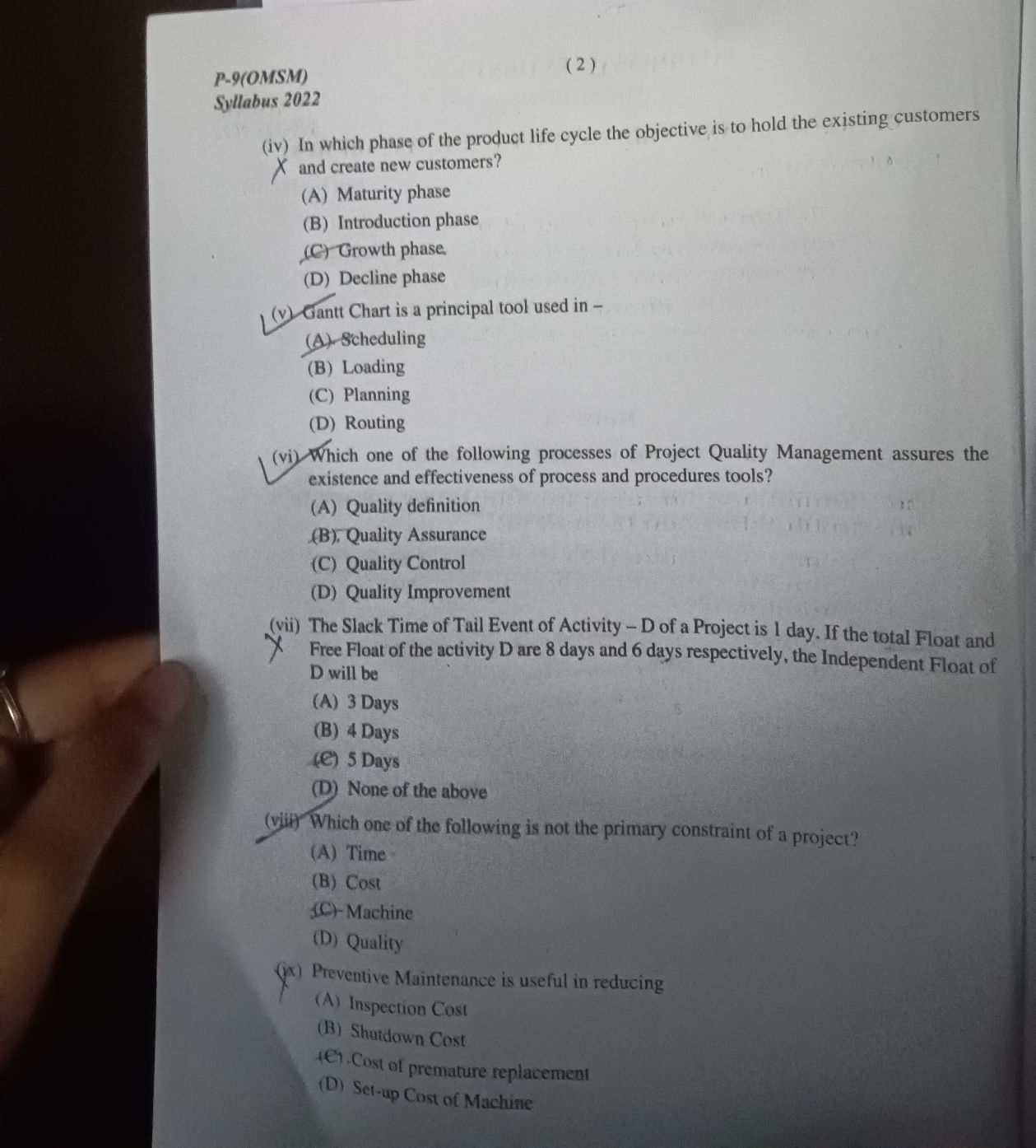 Gantt Chart is a principal tool used in - | StudyX