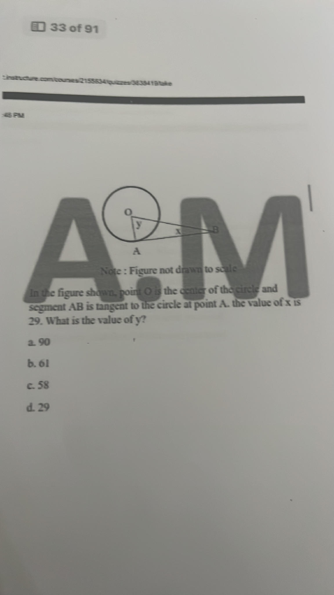 Note: Figure not drawn to scale In the | StudyX
