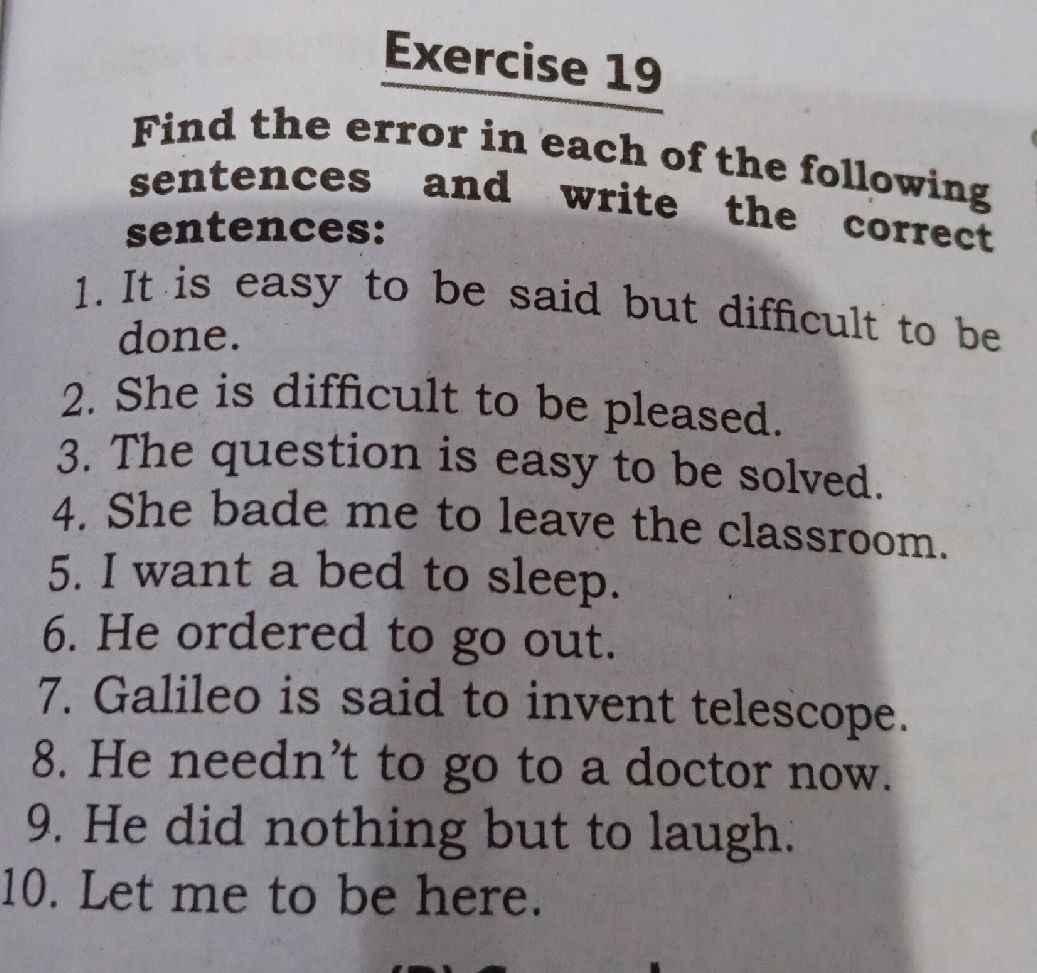 Find the error in each of the following | StudyX