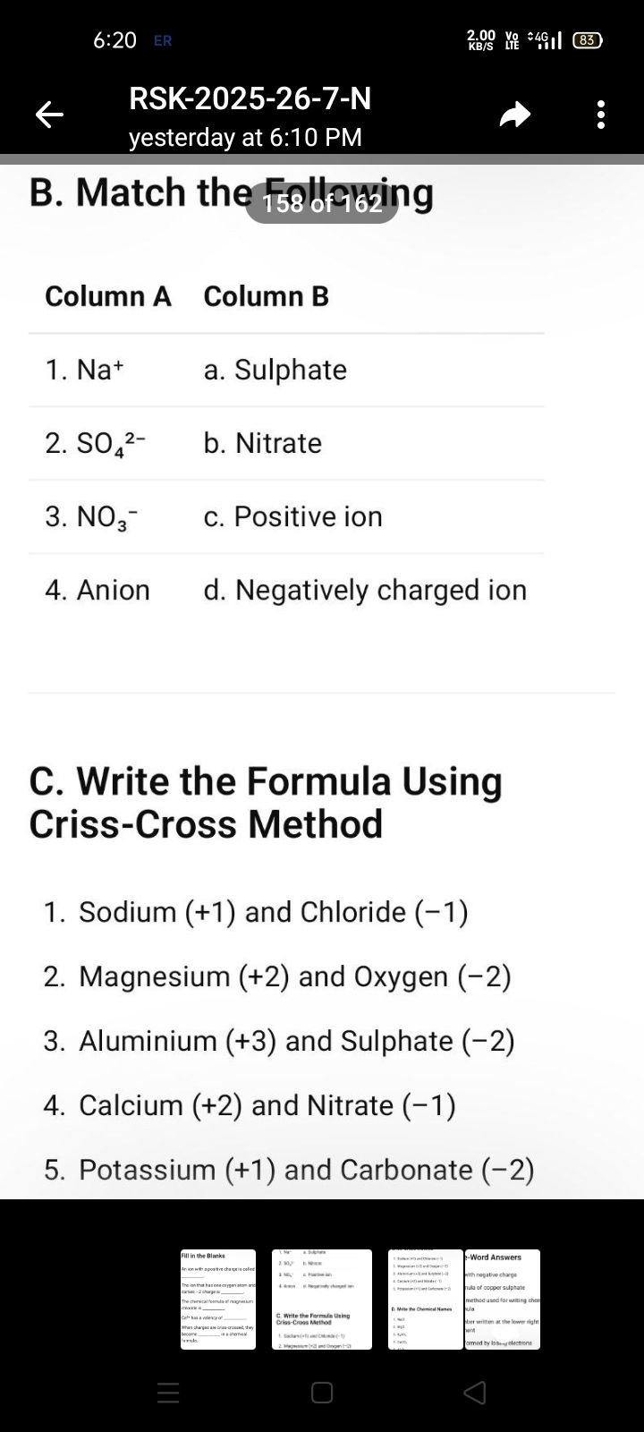 C. Write the Formula Using Criss-Cross | StudyX