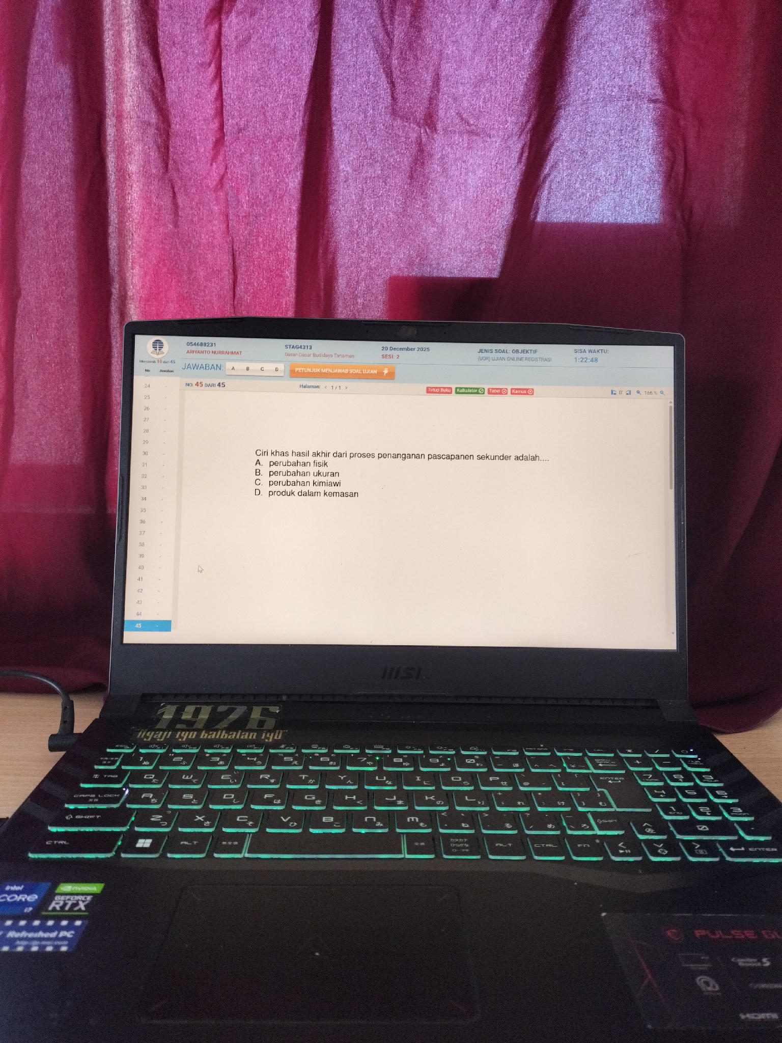 Ciri khas hasil akhir dari proses penanganan | StudyX