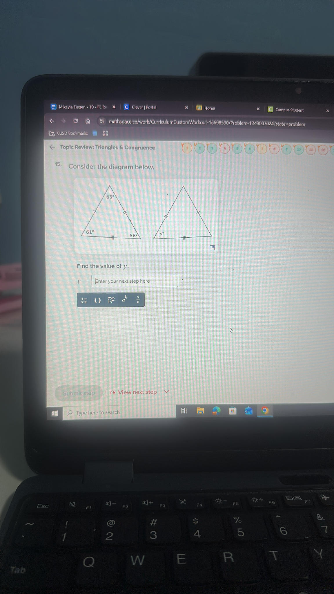 Topic Review: Triangles Congruence 15. | StudyX
