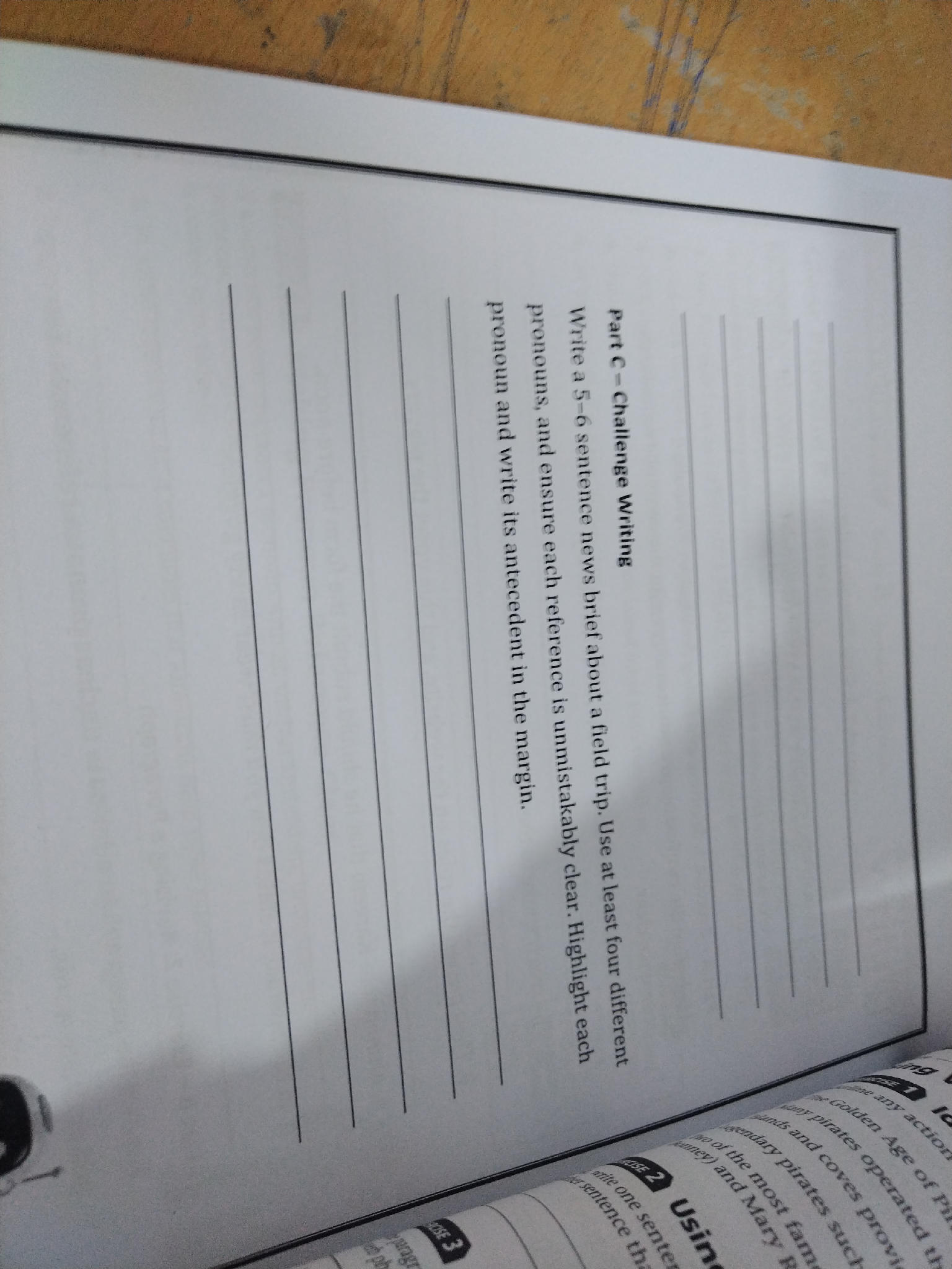 Part C - Challenge Writing Write a 5-6 | StudyX