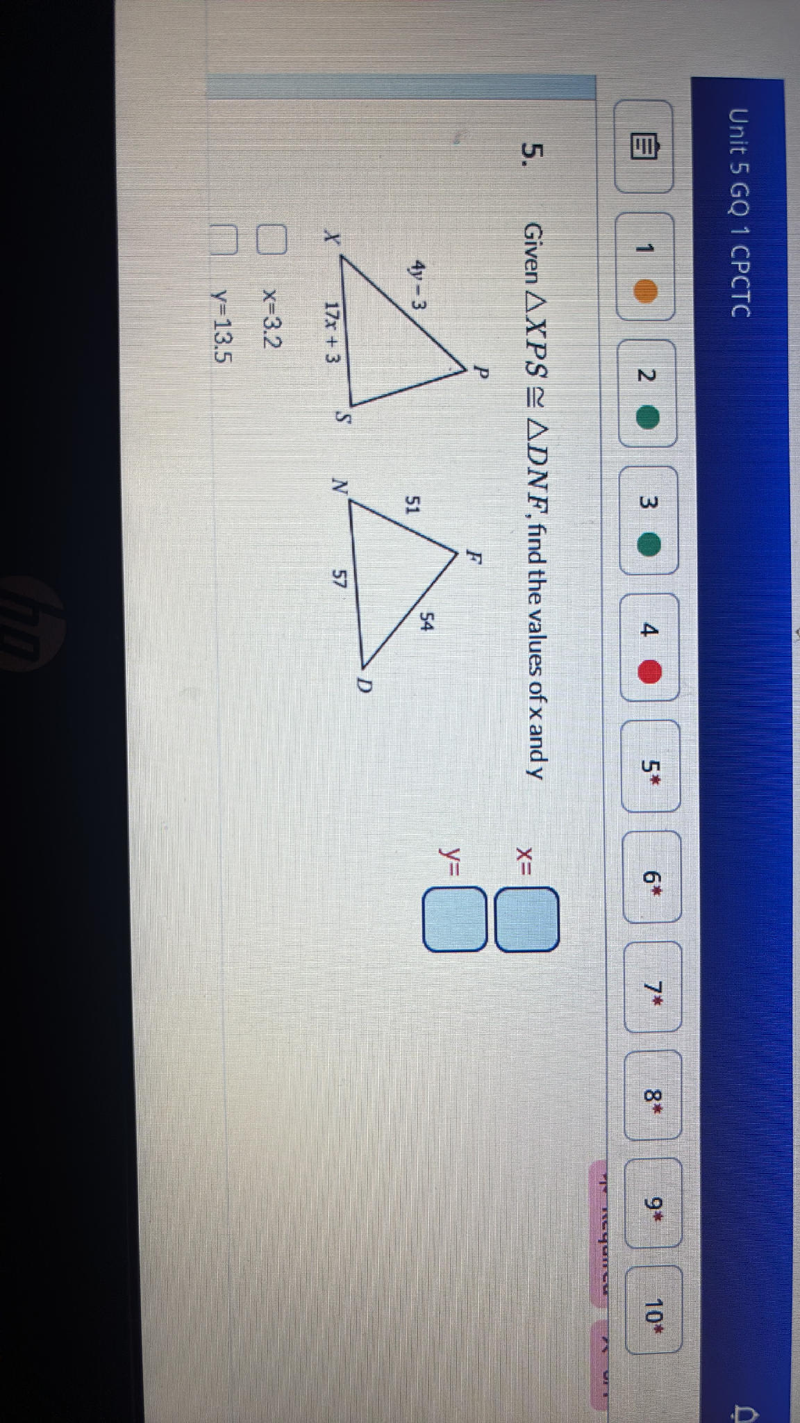 5. Given $ X P S D N F$, find the | StudyX