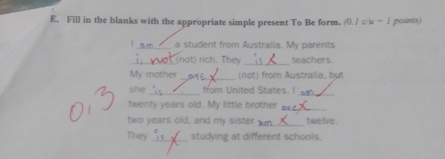 E. Fill in the blanks with the appropriate | StudyX