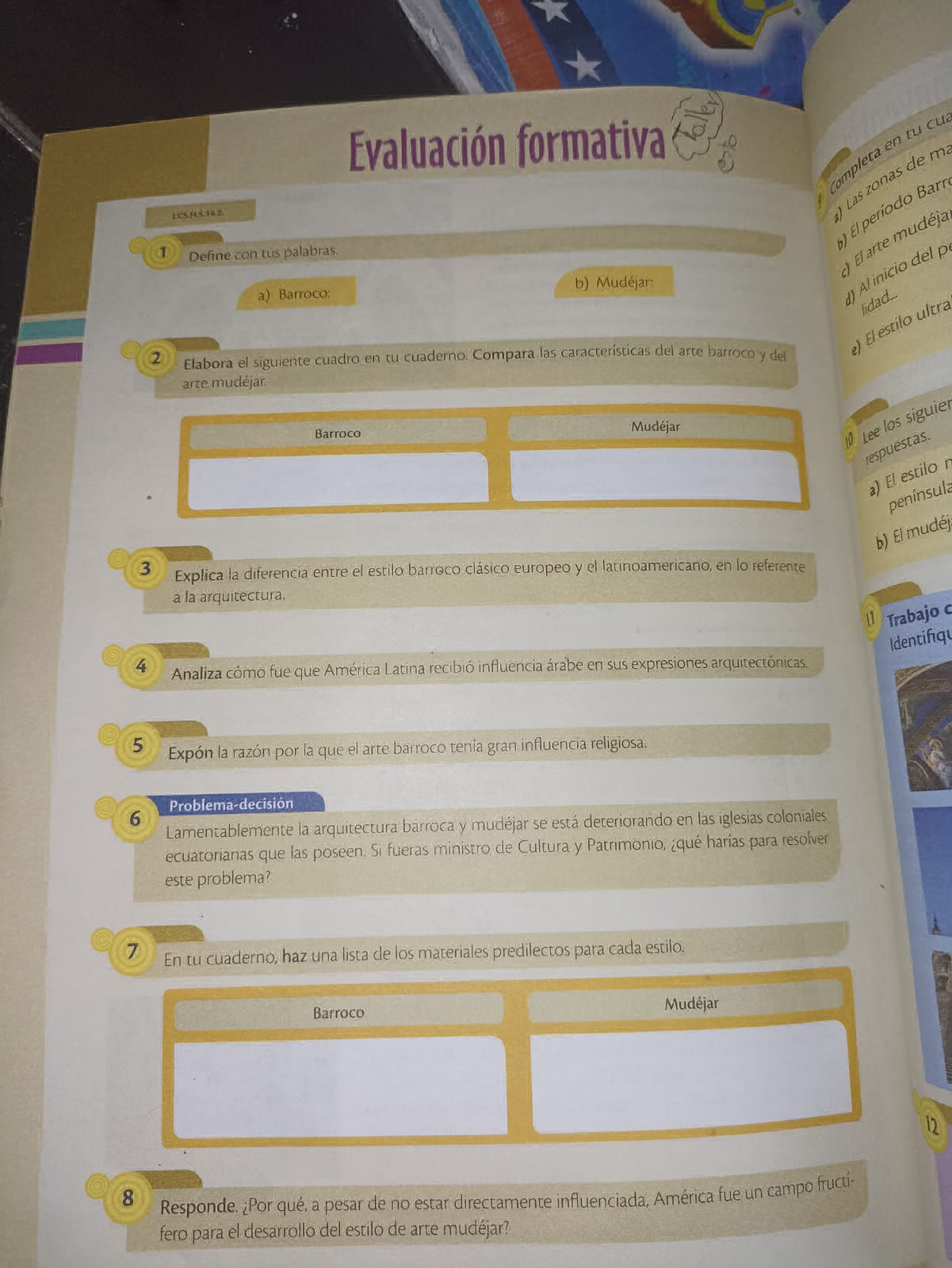 Define con tus palabras. a) Barroco: b) | StudyX