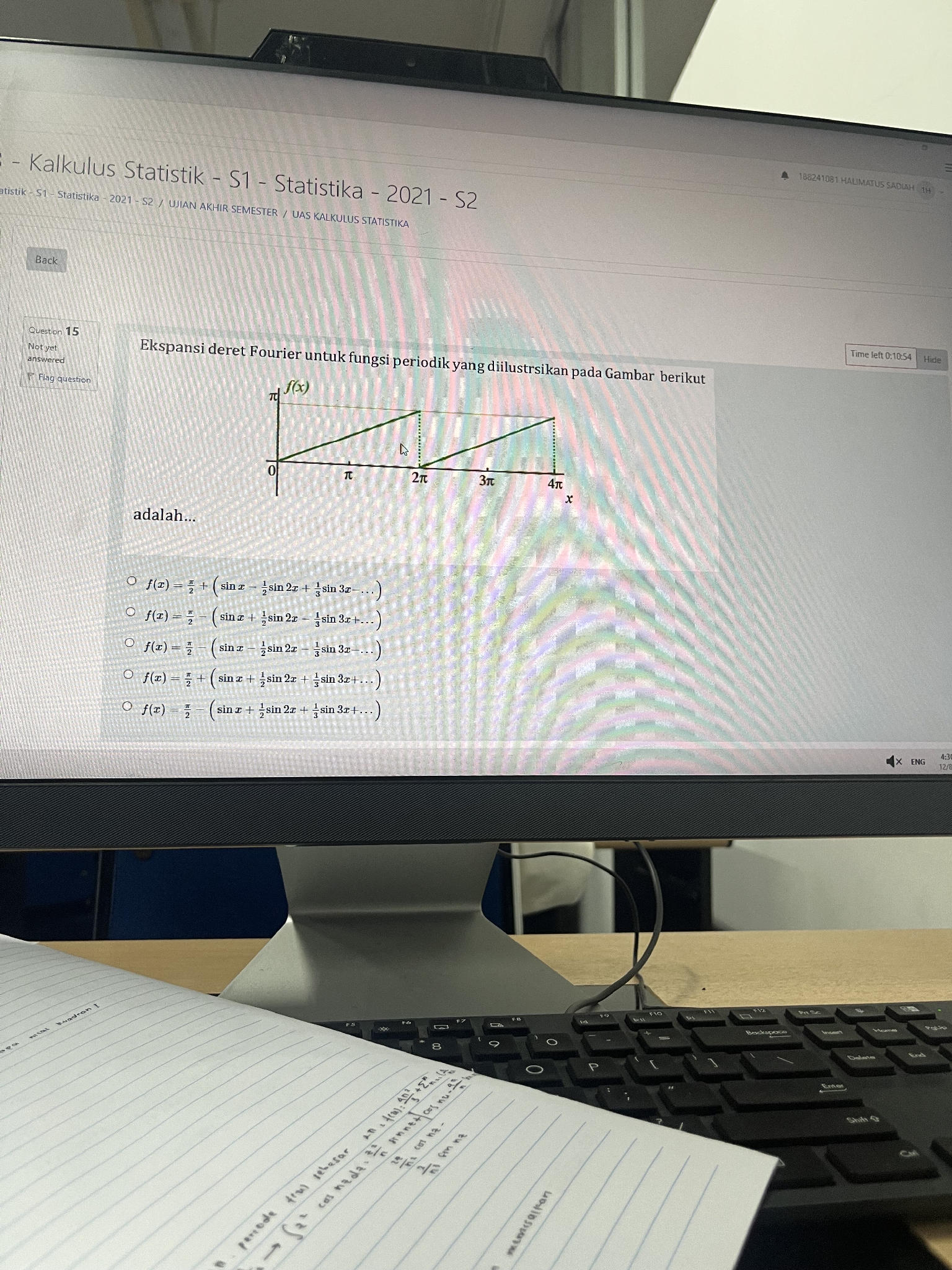 Ekspansi deret Fourier untuk fungsi periodik | StudyX
