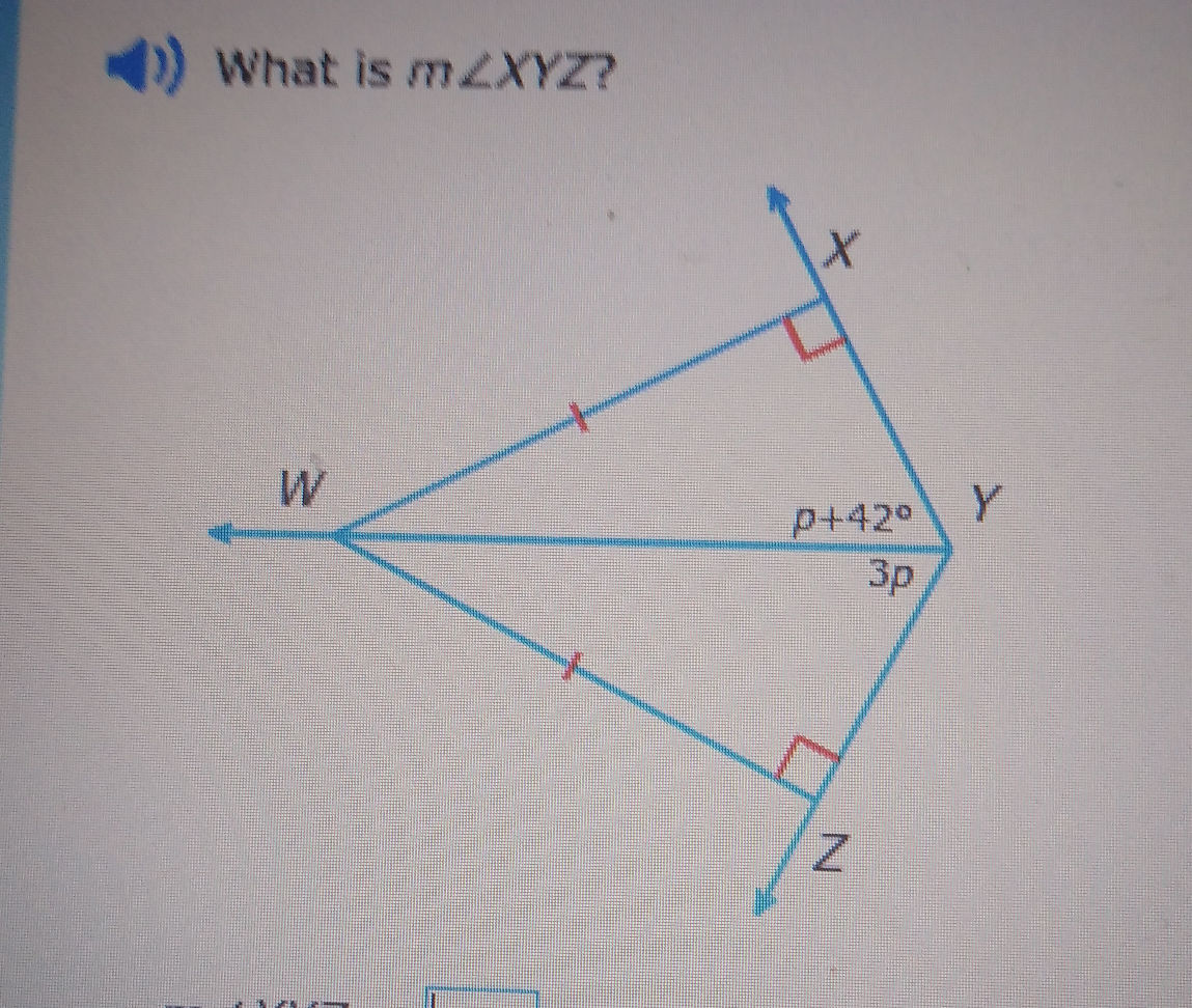 What is $m XYZ$? (A diagram shows two | StudyX