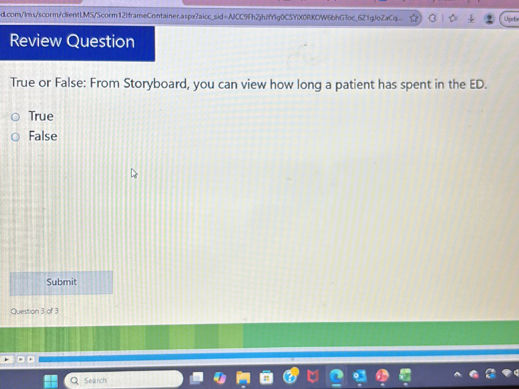 True or False: From Storyboard, you can view | StudyX