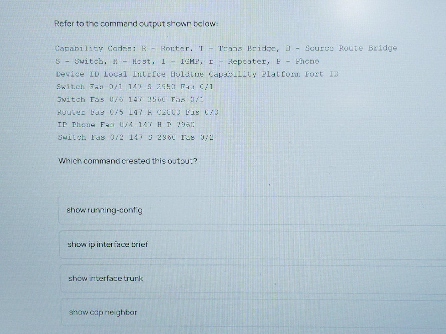 Refer to the command output shown below: | StudyX
