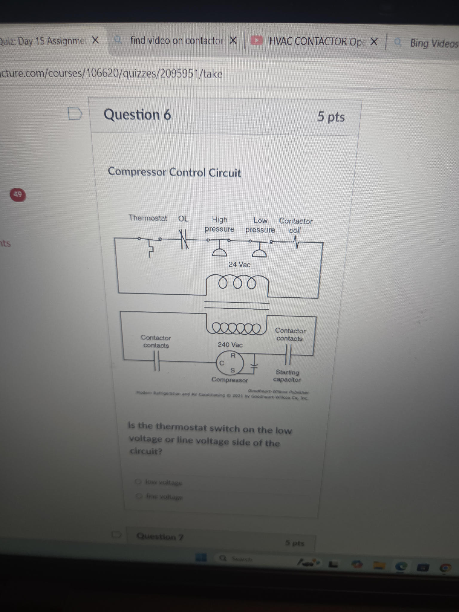## Compressor Control Circuit *(Diagram | StudyX