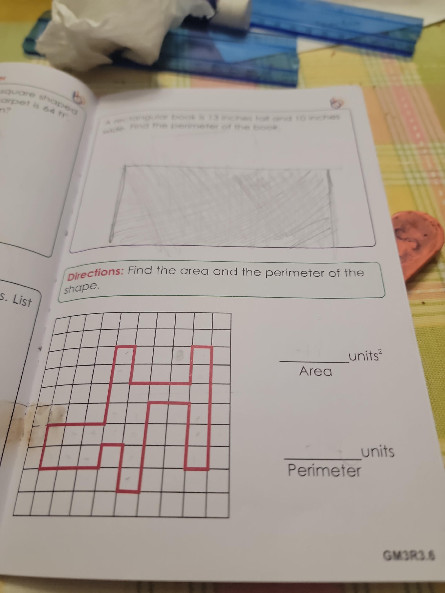 Directions: Find the area and the perimeter | StudyX