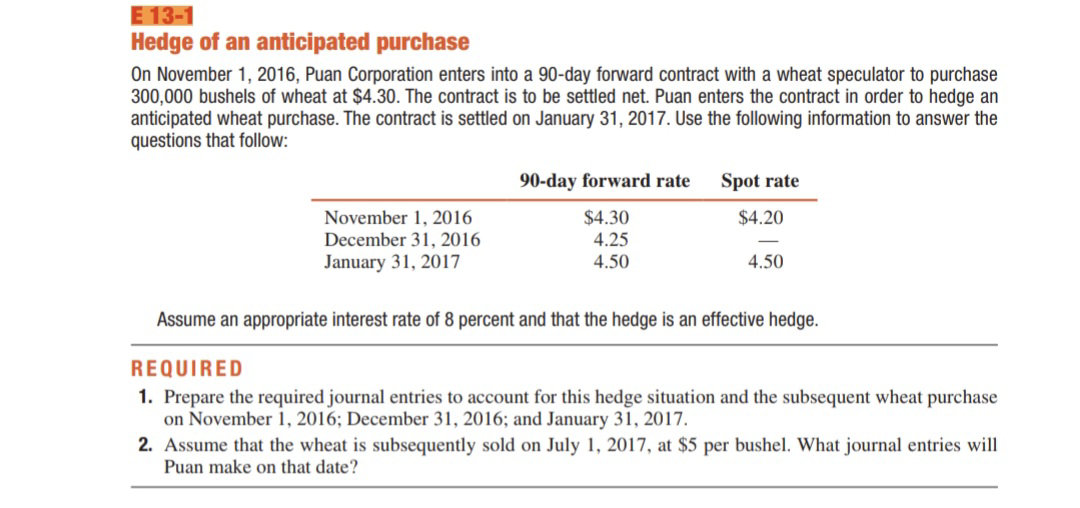 On November 1, 2016, Puan Corporation enters | StudyX