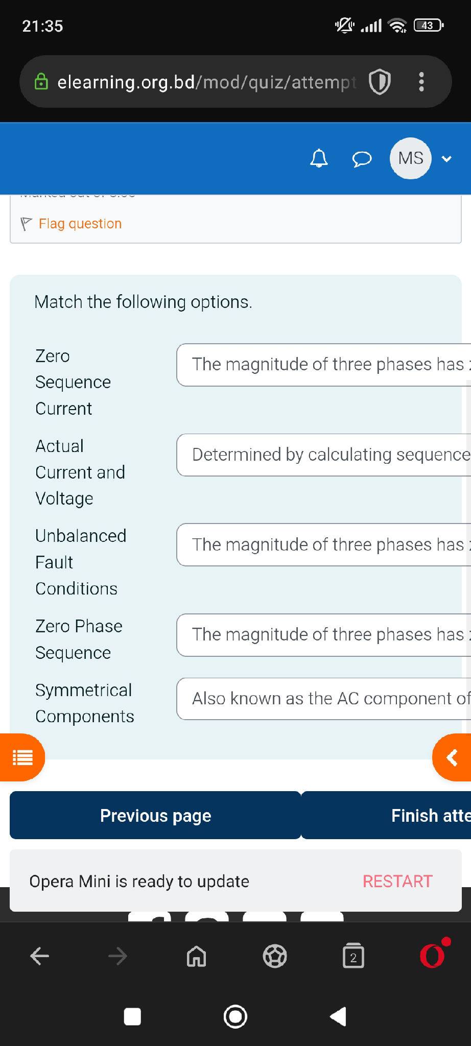 Match the following options. Zero Sequence | StudyX