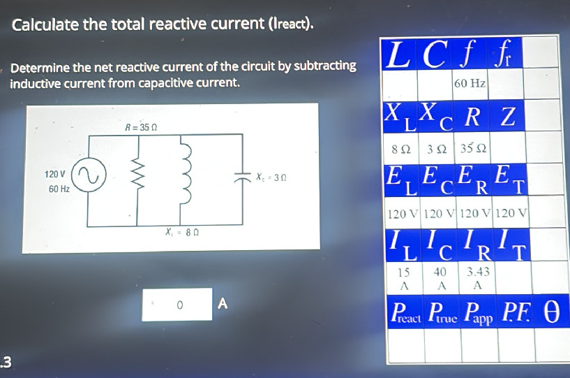 Calculate the total reactive current | StudyX