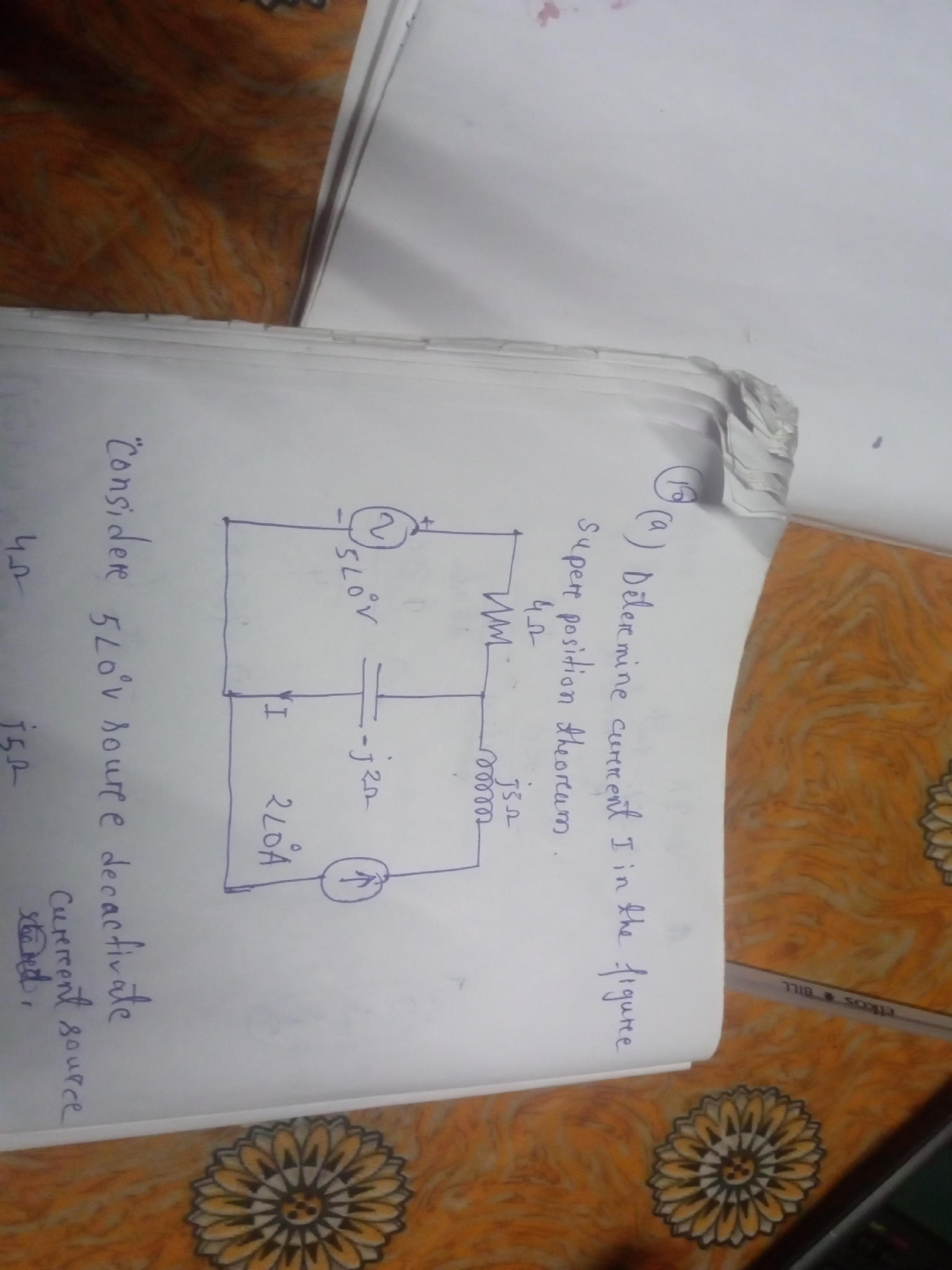 (a) Determine current I in the figure | StudyX