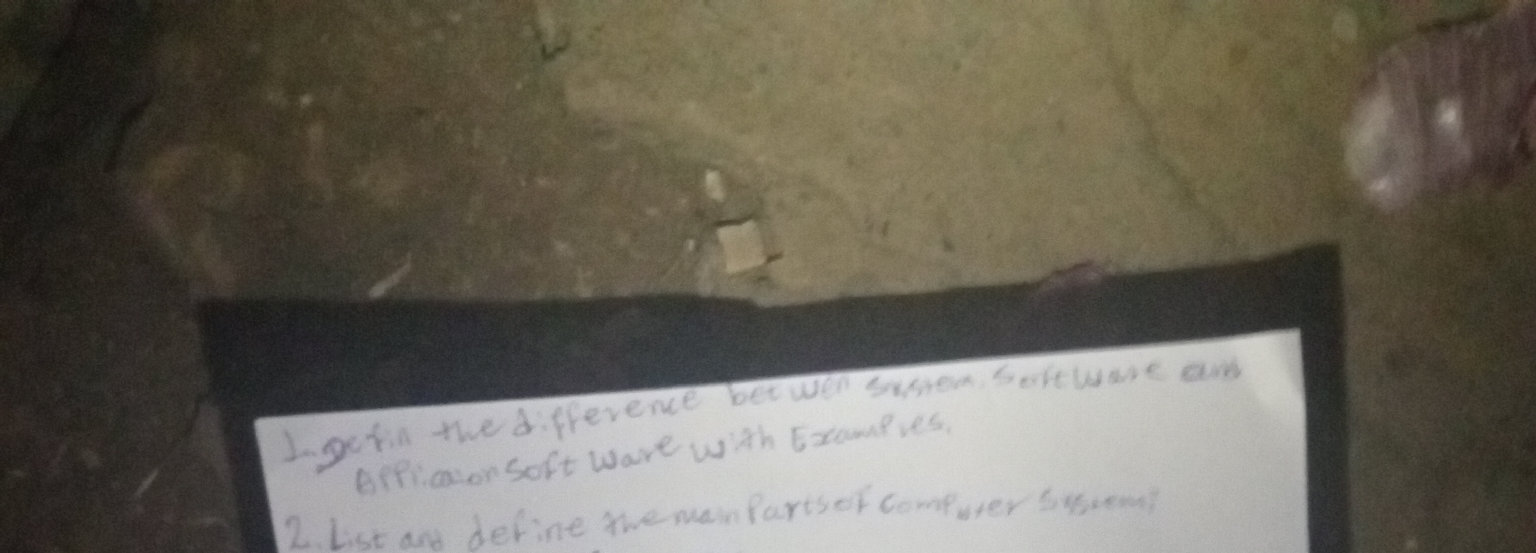 1. Define the difference between system | StudyX