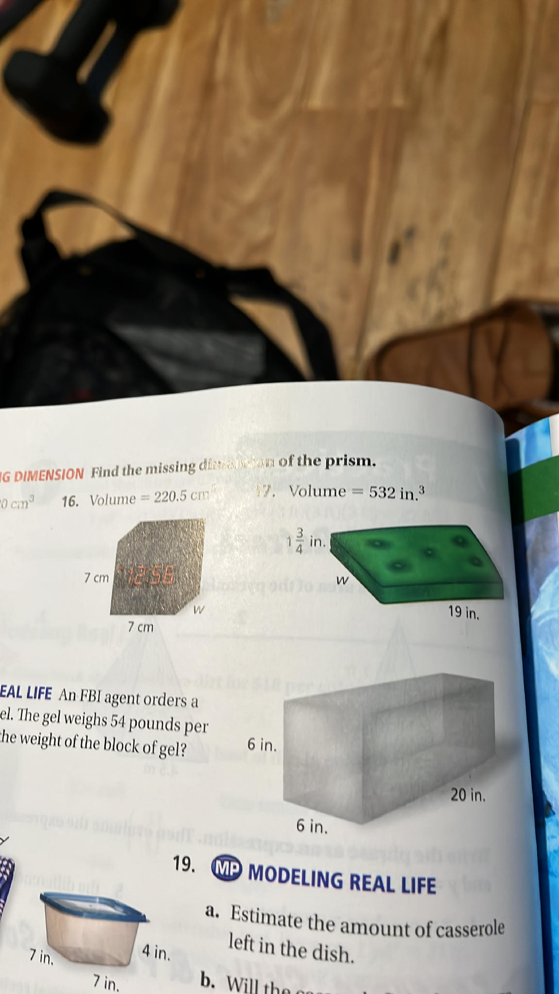 DIMENSION Find the missing dimension of the | StudyX