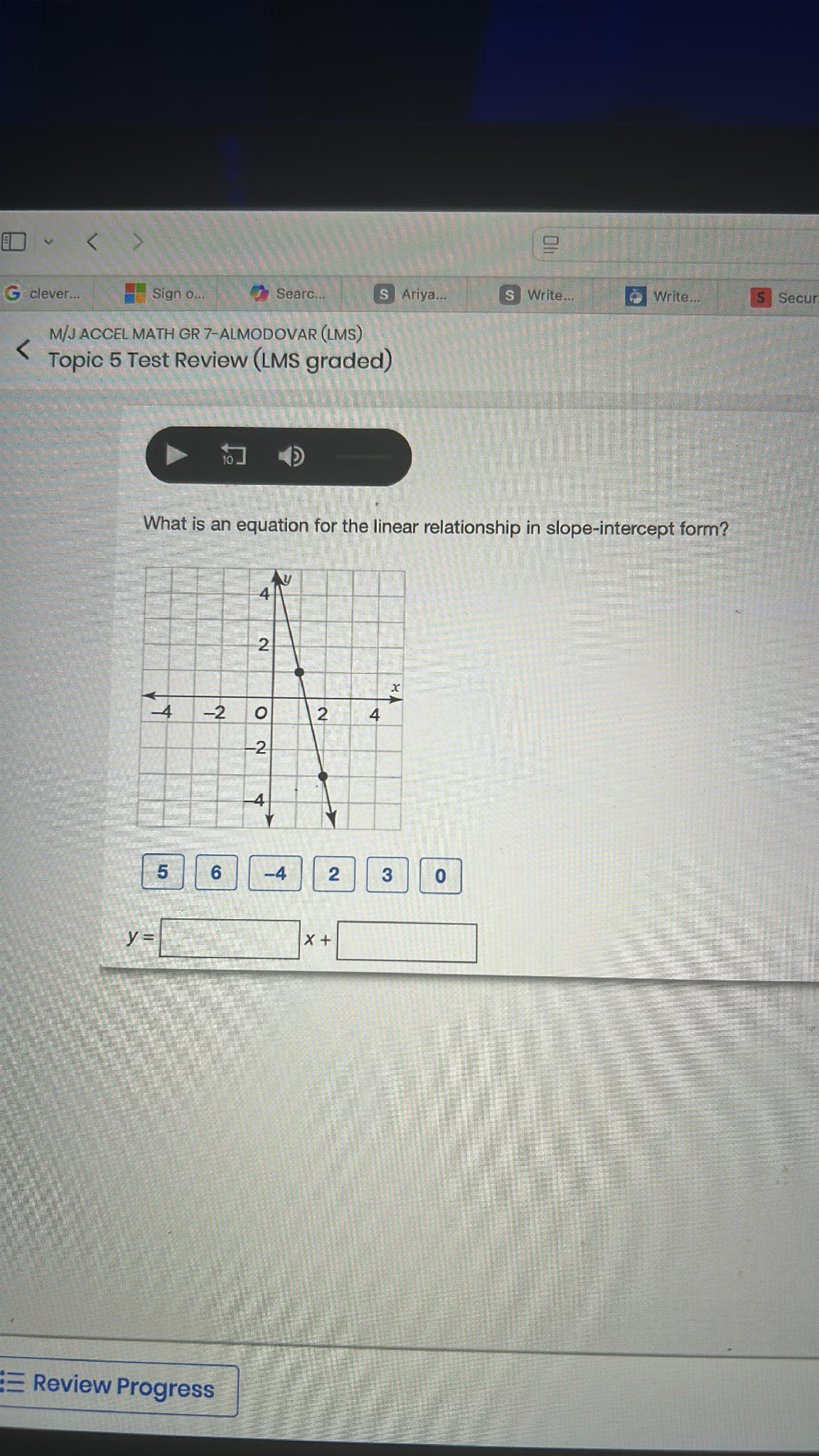 What is an equation for the linear | StudyX