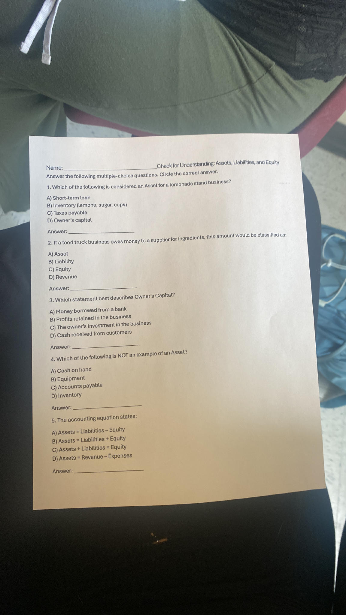 4. Which of the following is NOT an example | StudyX