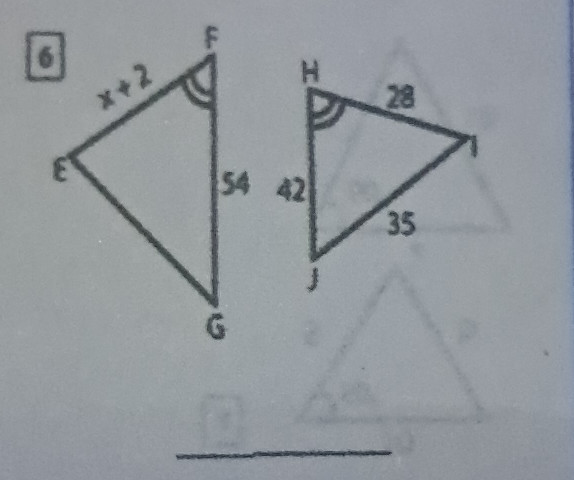 Here are two triangles: Triangle 1: Sides | StudyX