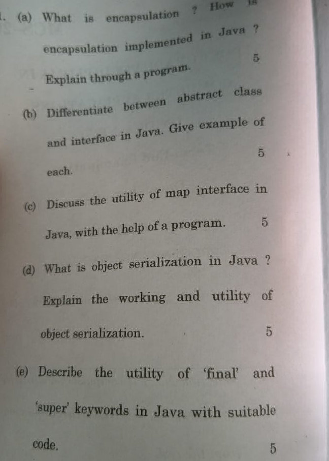 1. (a) What is encapsulation? How is | StudyX