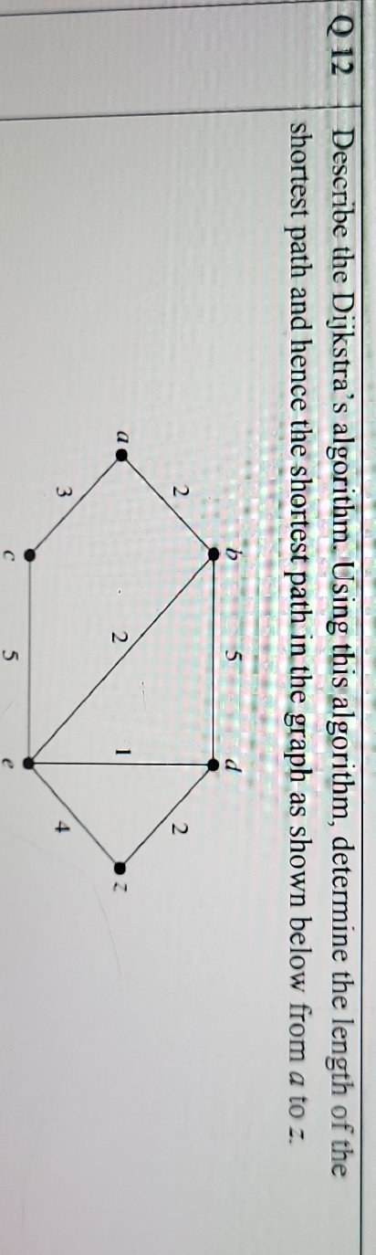 Describe the Dijkstra's algorithm. Using | StudyX