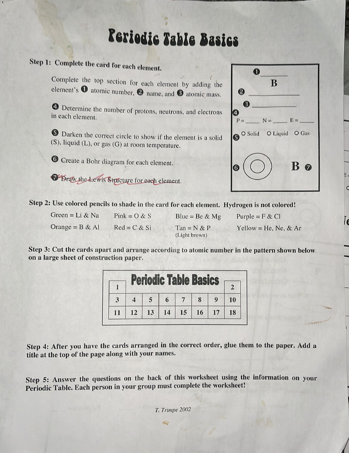 Periodic Table Basics **Step 1:** Complete | StudyX