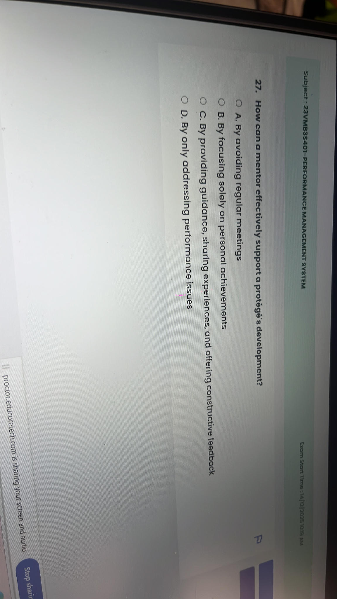 How can a mentor effectively support a | StudyX