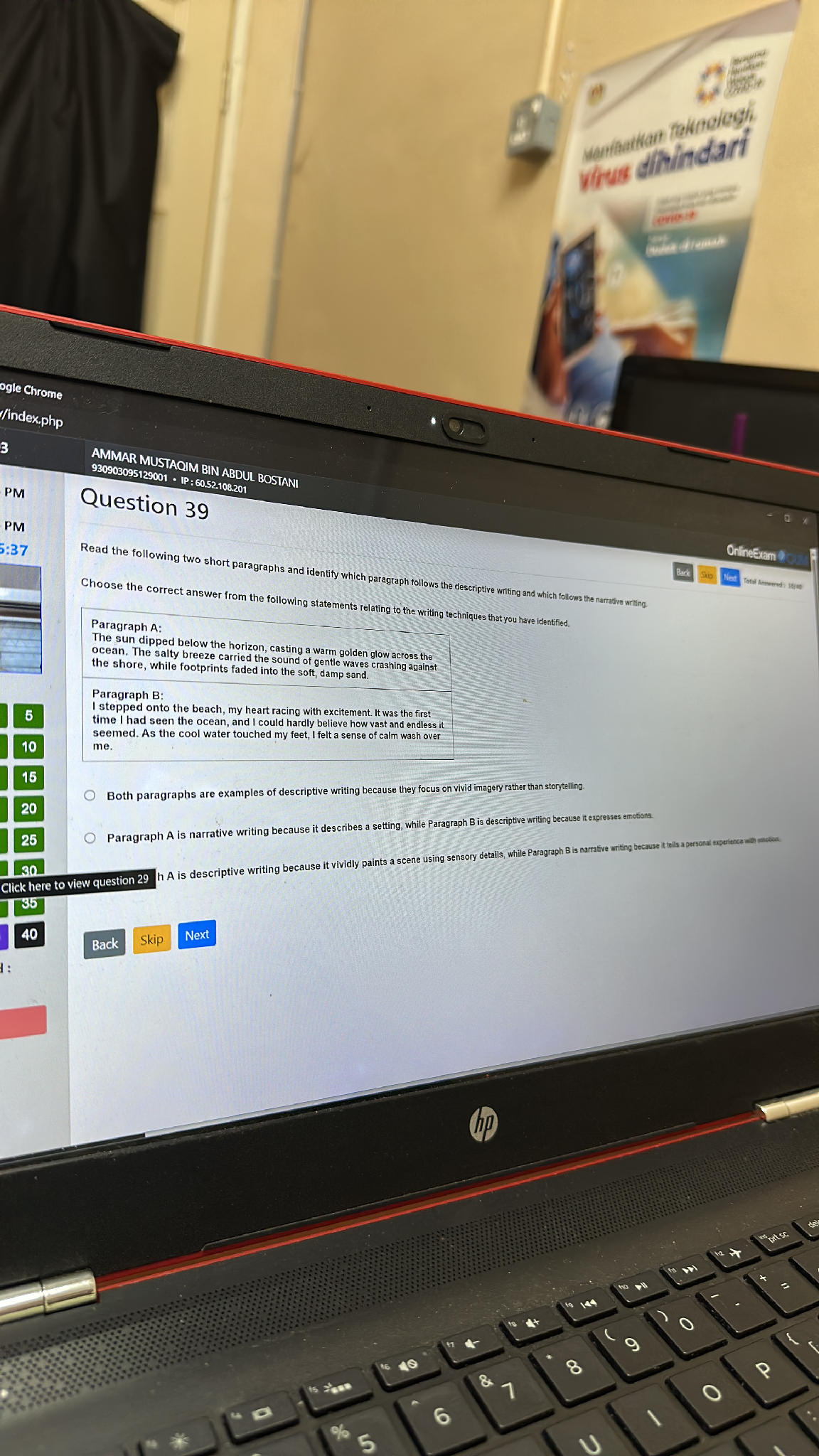 Read the following two short paragraphs and | StudyX