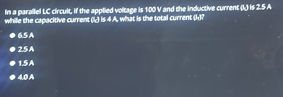 In a parallel $LC$ circuit, if the applied | StudyX