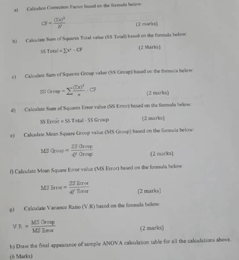 a) Calculate Correction Factor based on the | StudyX