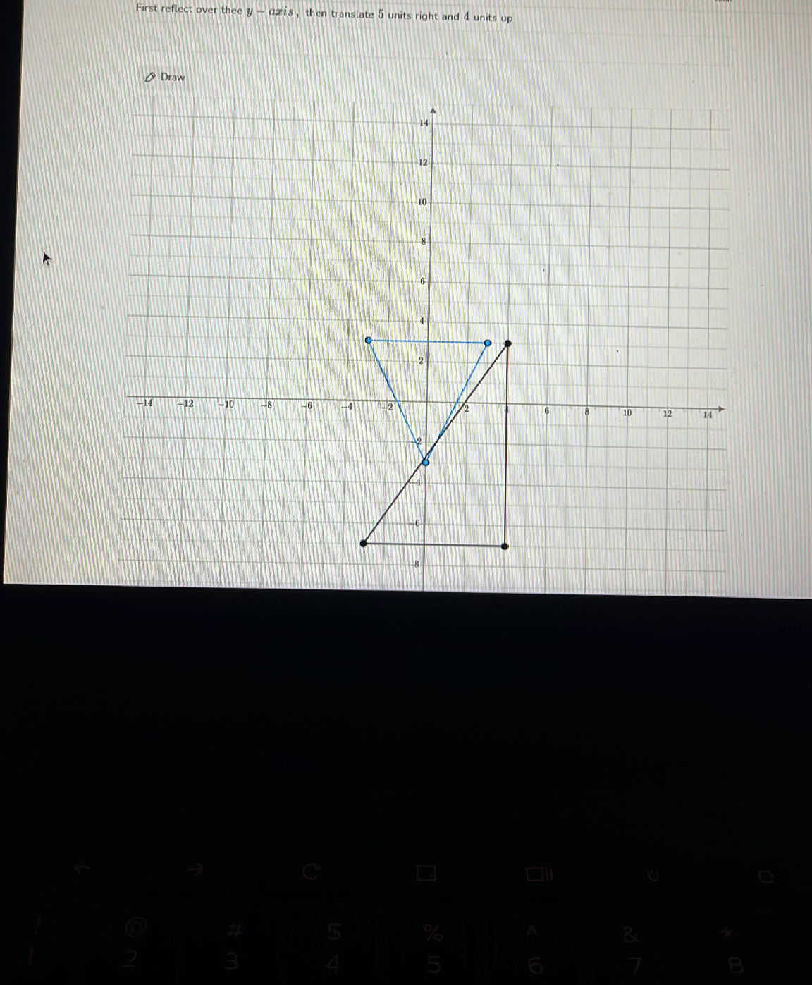 First reflect over the $y$-axis, then | StudyX
