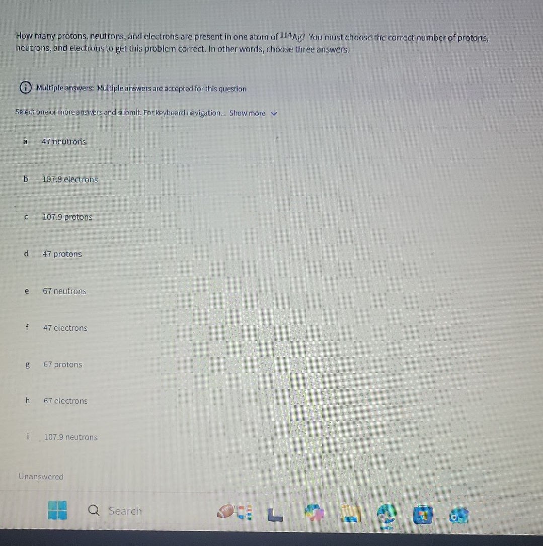 How many protons, neutrons, and electrons | StudyX