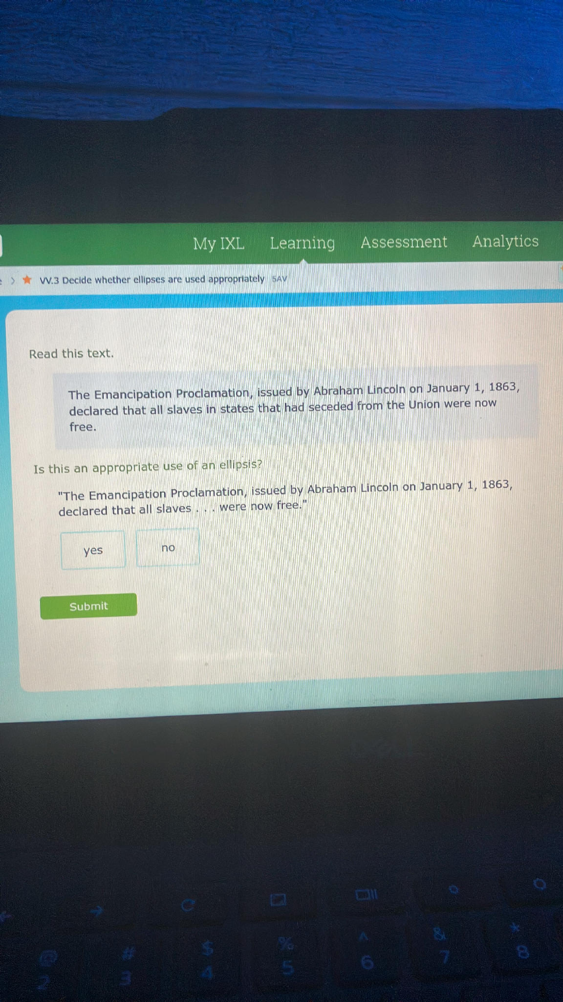 Read this text. The Emancipation | StudyX