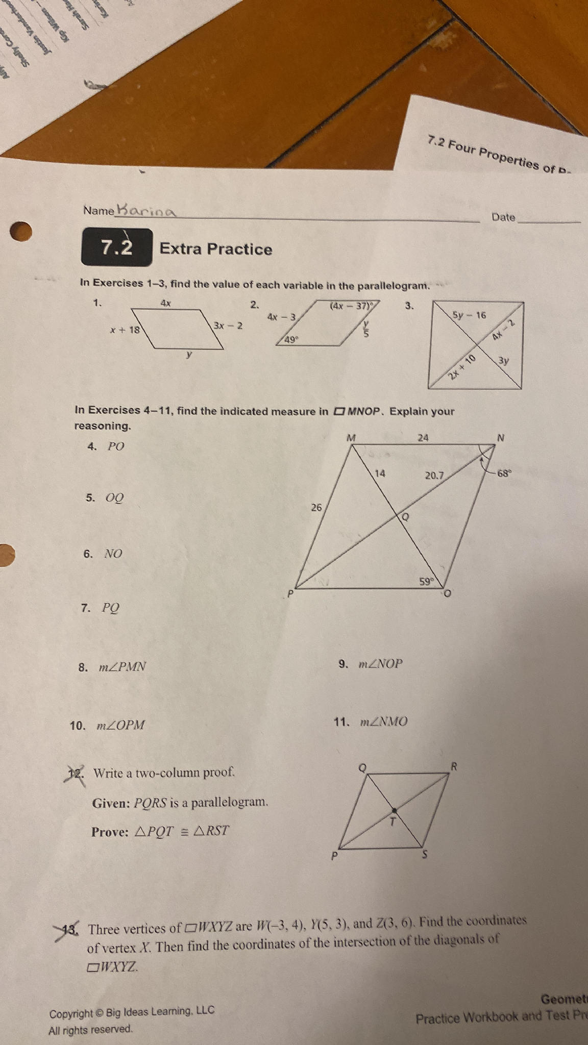 In Exercises 1-3, find the value of each | StudyX