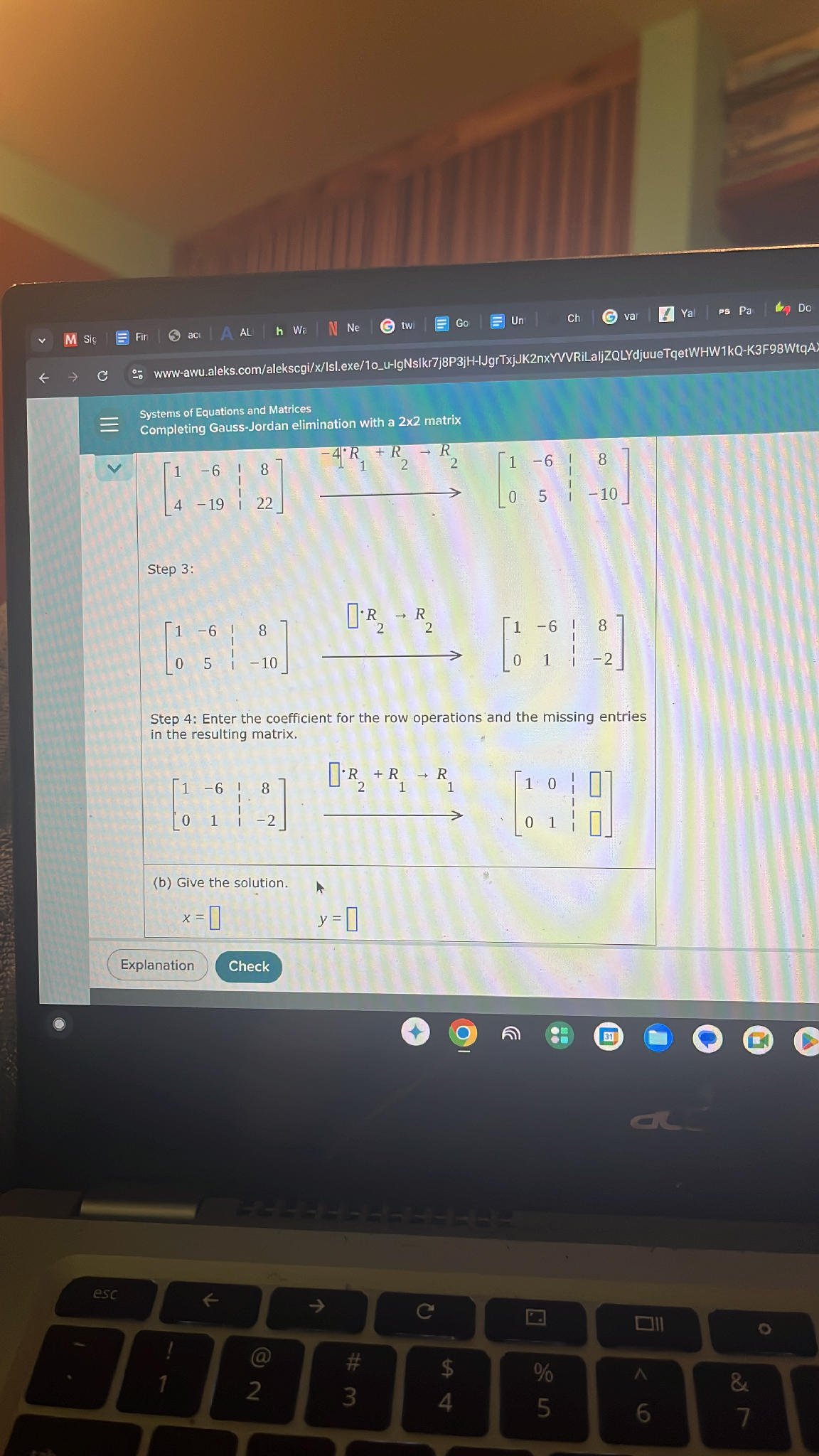 Systems of Equations and Matrices Completing | StudyX