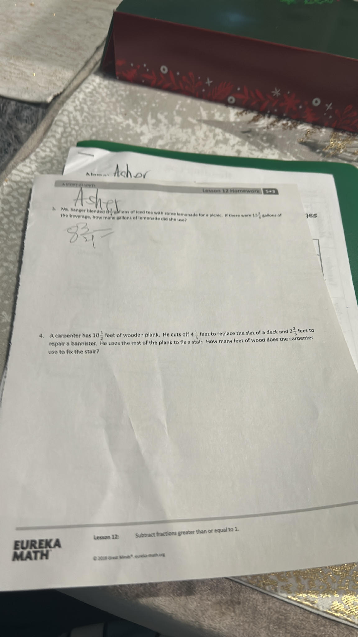 Ms. Sanger blended $8 {3}{4}$ gallons of | StudyX