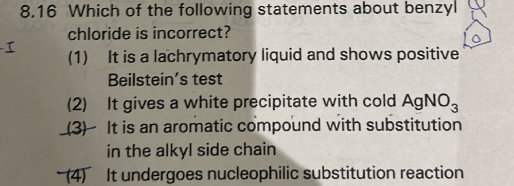 8.16 Which of the following statements about | StudyX