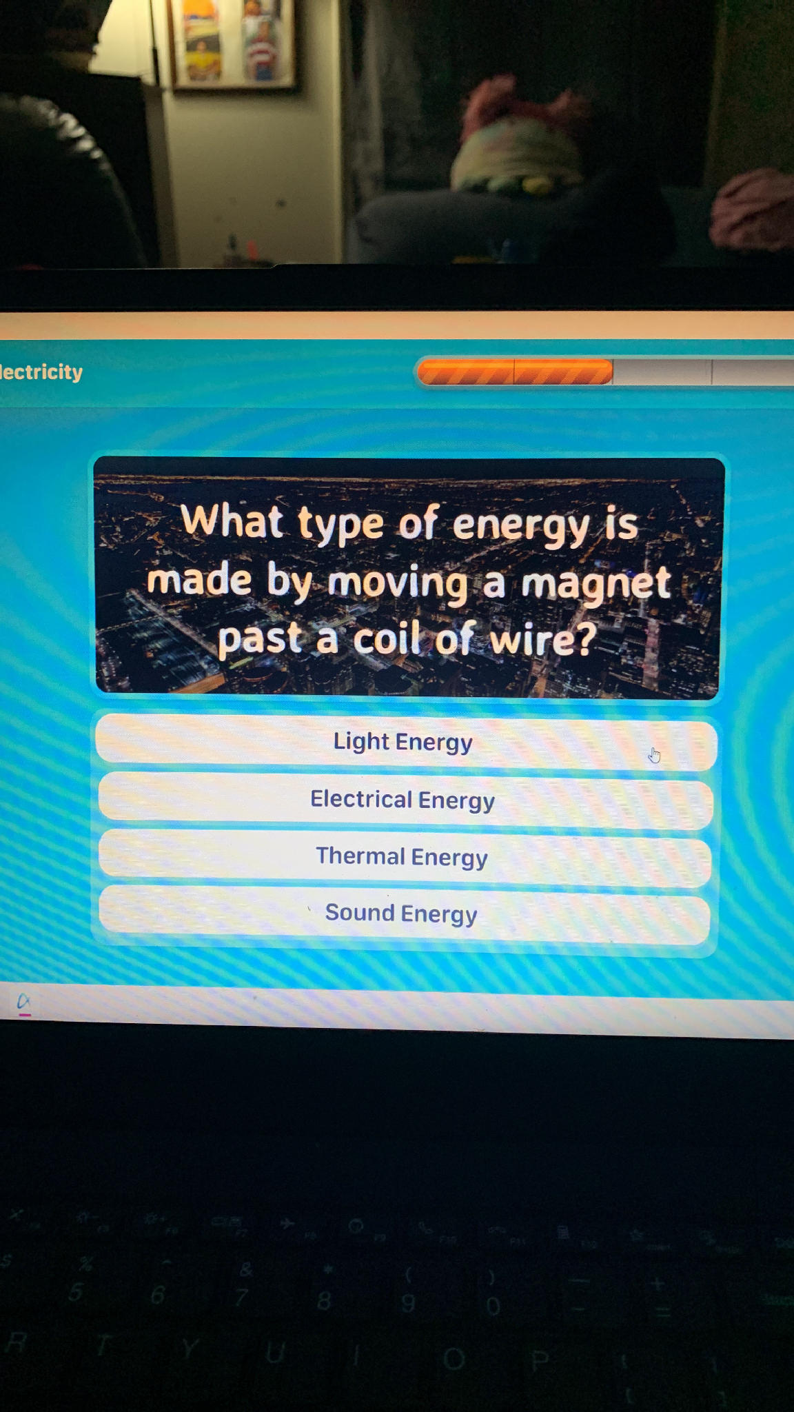 What type of energy is made by moving a | StudyX